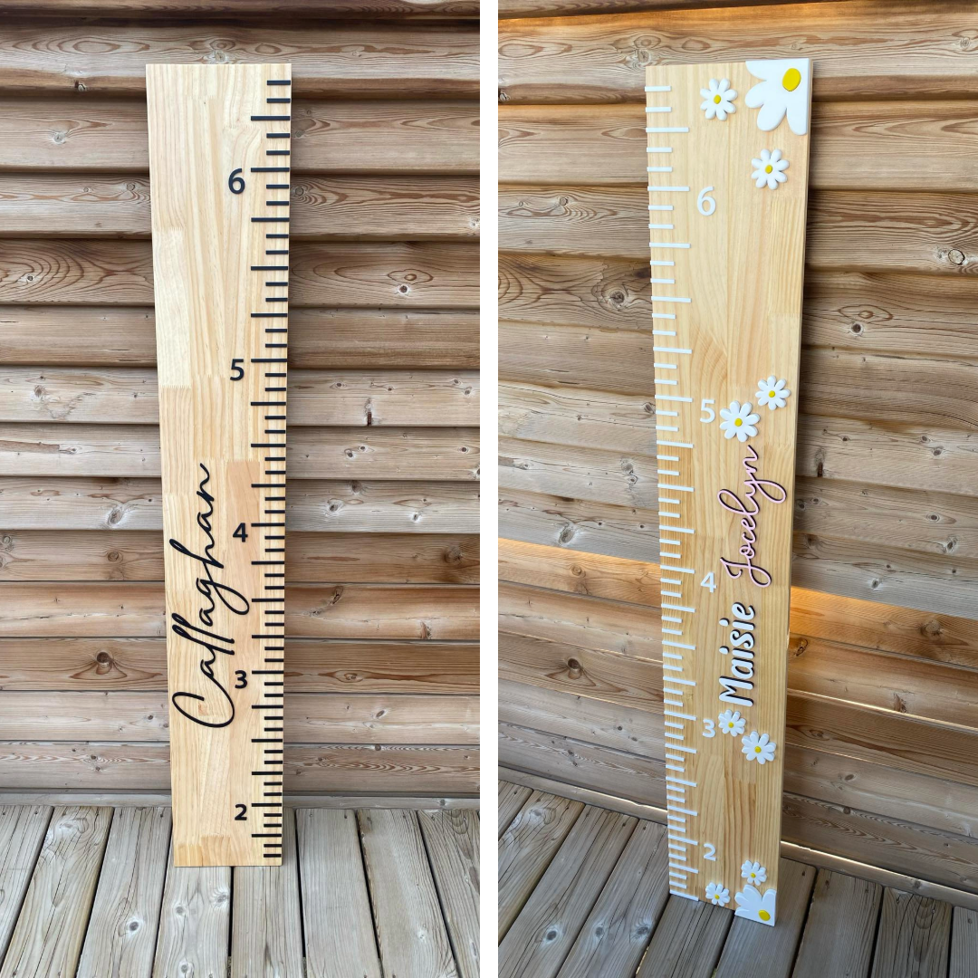 Wooden Growth Charts – Personalized Height Rulers – Barnworx ...
