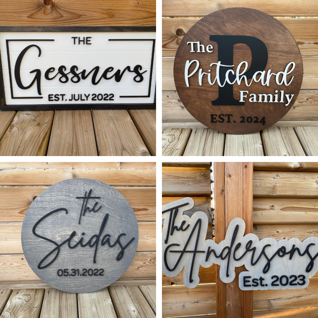 Personalized Last Name Signs – Barnworx Furnishings & Decor Inc